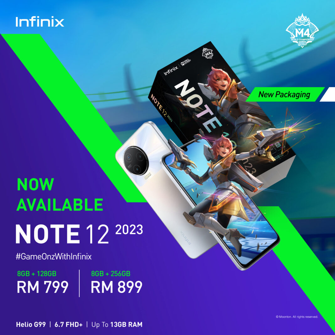 Infinix NOTE 12 2023 now in new MLBB Light Chaser Beatrix packaging ...